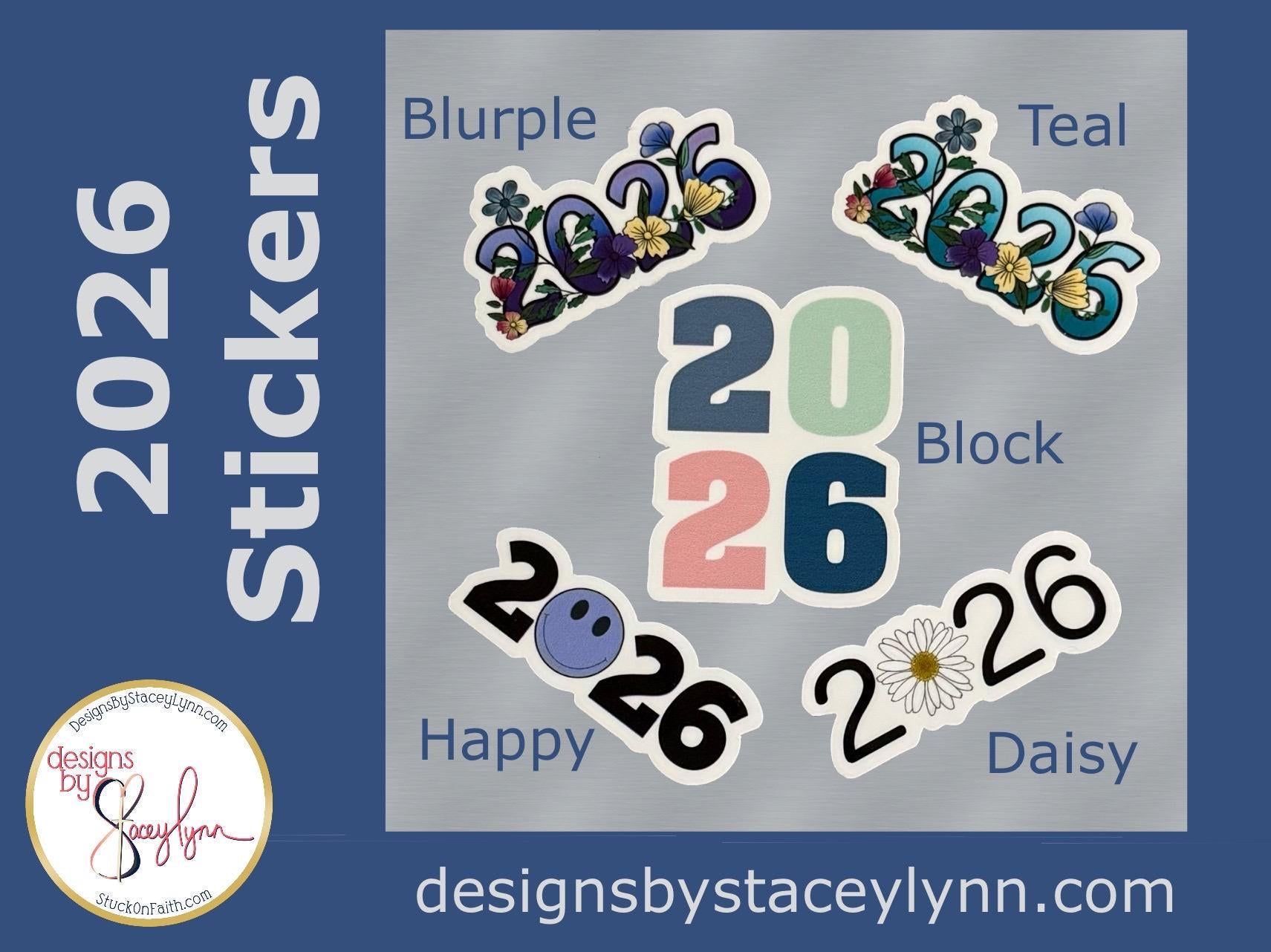 2026 Stickers, Choice of Design - Durable Vinyl Sticker for Water Bott ...