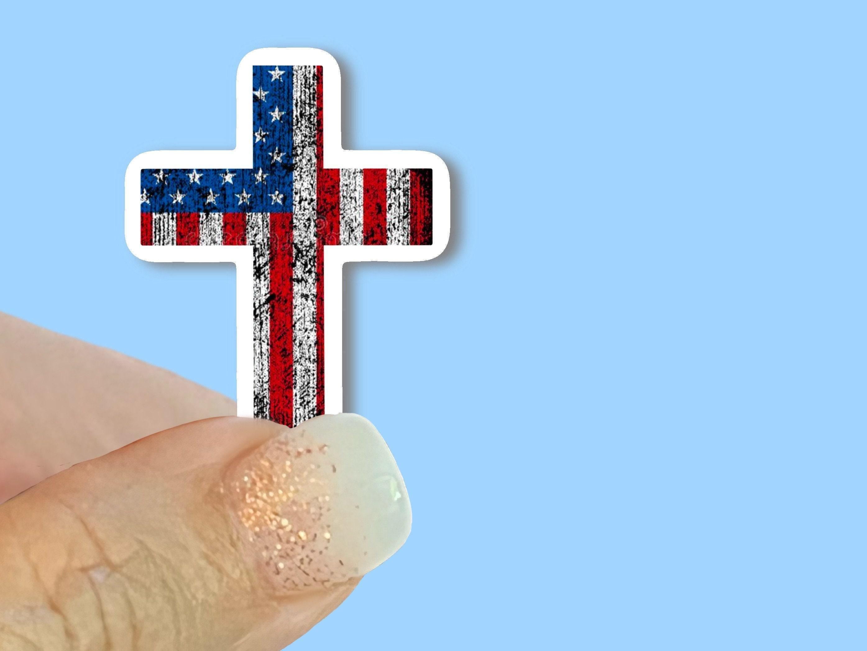 Vintage Flag Cross, American Flag, Cross with American Flag -Christian ...